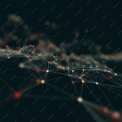 Abstract Data Visualization With Dynamic Graphs And Network Connections Premium Ai Generated Image