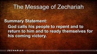 The Book Of Zechariah Pptx