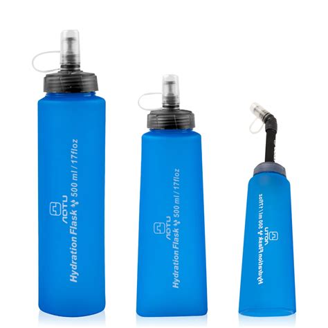 누출 방지 소프트 플라스크 물병 스포츠 물병 야외 캠핑 사이클링 피트니스 체육관용 경량 병 500ml Aliexpress