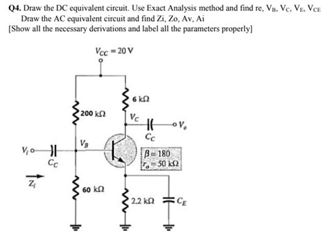 Solved Q Draw The DC Equivalent Circuit Use Exact Chegg Com