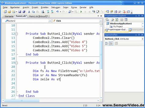 Combobox Visual Basic 2008 1 124 Youtube