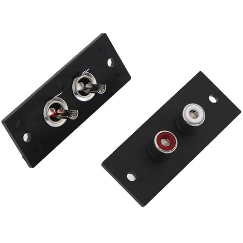 2pcslot 2 Way Copper Core Rca Terminal Wall Panel Grandado