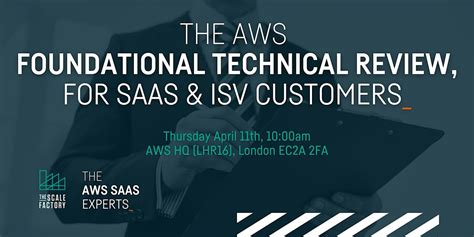 The Aws Foundational Technical Review For Public Sector Saas Isv Customers 1 Principal Pl