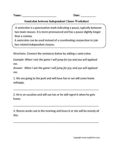 Semicolons And Colons Worksheet Answers — Db
