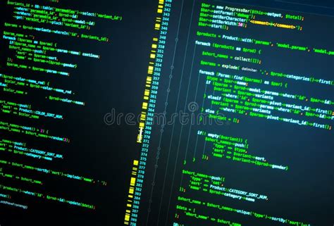Web Developing Of The Site Using Php Language Colorful Php Code In The