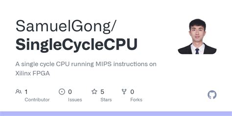 GitHub SamuelGong SingleCycleCPU A Single Cycle CPU Running MIPS Instructions On Xilinx FPGA