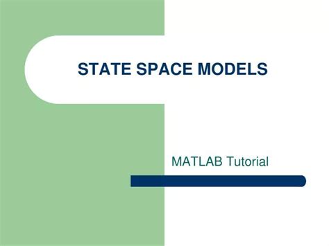 PPT STATE SPACE MODELS PowerPoint Presentation Free Download ID 761291