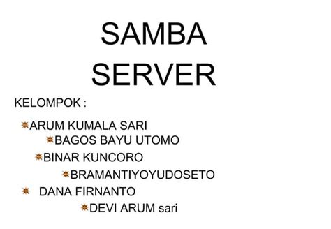 Tutorial Samba Server Di Linux Debian 50 Lenny Ppt