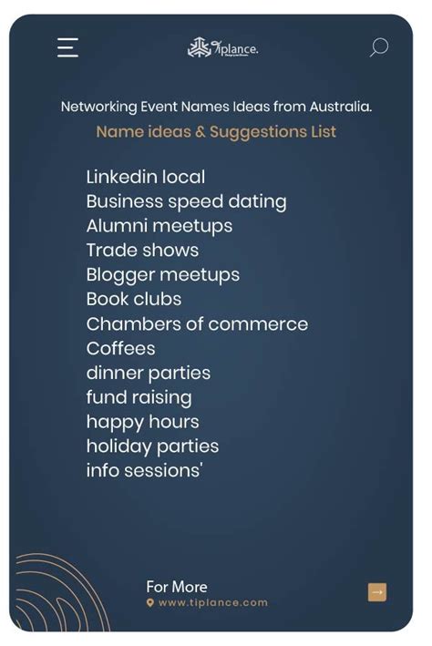 111 Best Networking Event Names Tiplance