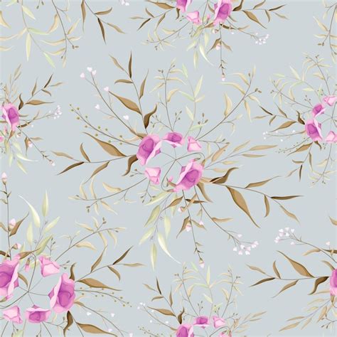 Premium Vector Beautiful Small Floral Seamless Pattern