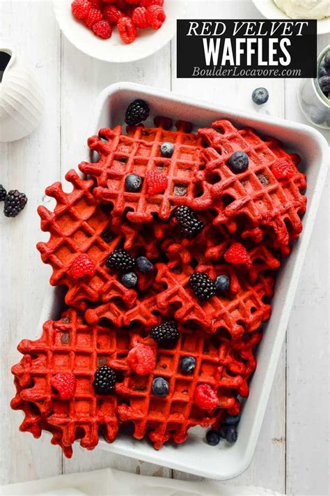 Fried Chicken And Red Velvet Waffles