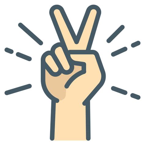 두 개의 손가락 승리 평화 손 아이콘 에 Stand With Ukraine