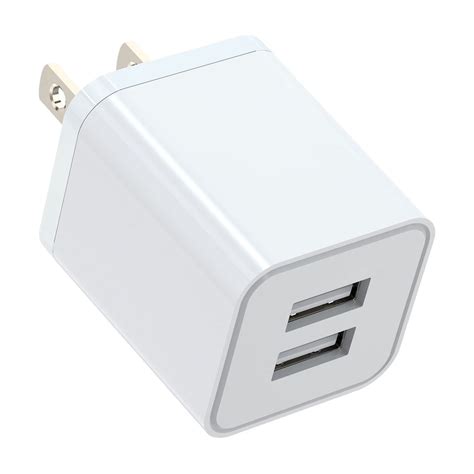 USB Plug USB Wall Charger Pack Dual Port USB Electrical Plug Cube V A Charging Block USB