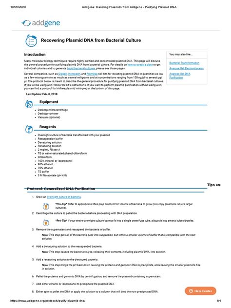 Manual Plasmid Dna Isolation Pdf