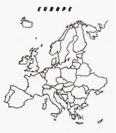 Blank Political Map Of Europe Printable