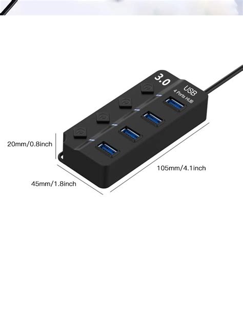 Multi Usb Hub 3 0 Usb 2 0 Hub Usb Splitter Hub Use Power Adapter 4 7