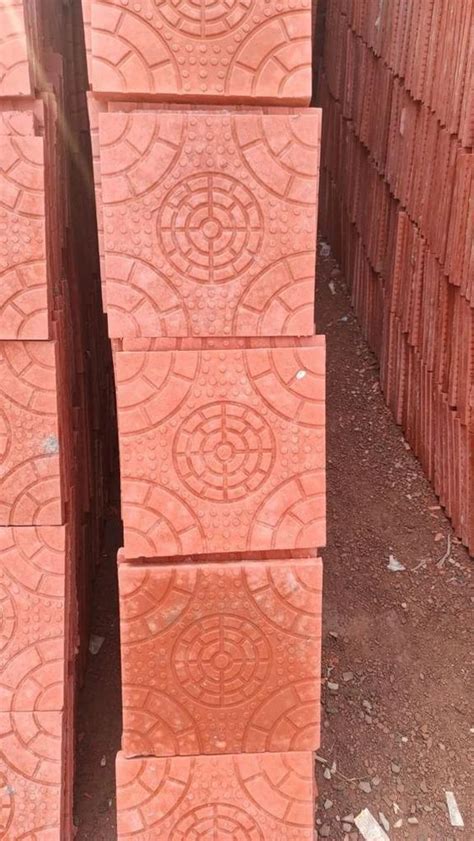 Matte Red Concrete Floor Tile Size 2x2 Feet At Rs 25piece In