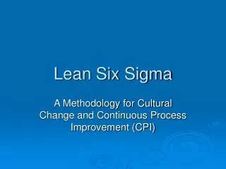 PPT Lean Six Sigma PowerPoint Presentation Free Download ID 3890655