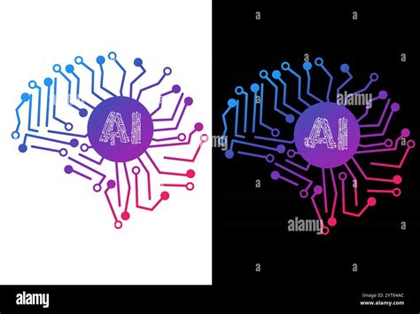 Artifial Inteligence Vector Art Technology Human Brain Microchip Chin In Brain Ai Work In Human