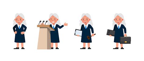 판사 아이 소녀 캐릭터 벡터 디자인 다양한 액션으로 프리젠 테이션 결정에 대한 스톡 벡터 아트 및 기타 이미지 결정 권위 등장인물 Istock