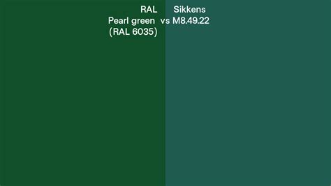Ral Pearl Green Ral 6035 Vs Sikkens M84922 Side By Side Comparison