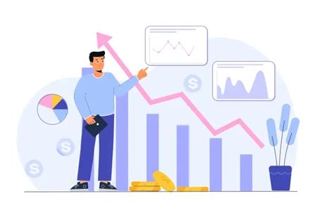 Stock Market Monitoring Vector Illustration Illustrations