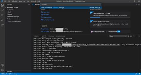 Native Application Development Tizen Docs