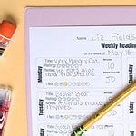 FREE Printable Weekly Reading Log For Babes