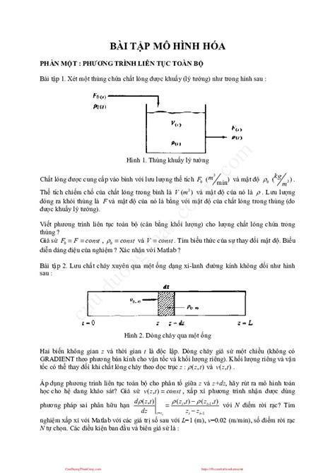 PDF Mô Hình Hóa Mô Phỏng Tối Ưu Hóa Trong Công Nghệ Hóa Học giáo trình bài giảng bài