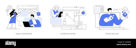 Web Development And Support Abstract Concept Vector Illustrations Stock Vector Image And Art Alamy
