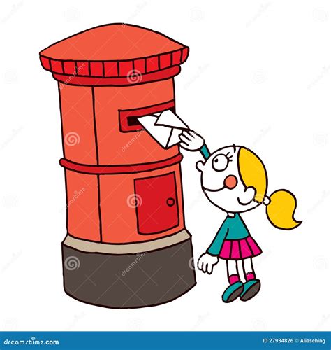 Aufgabe Eines Zeichens Vektor Abbildung Illustration Von Briefkasten