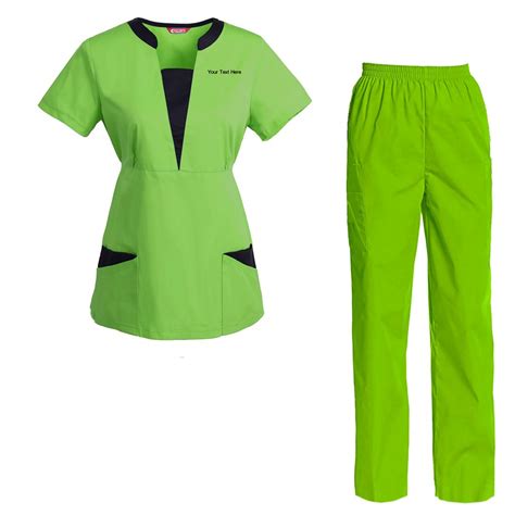 Womens Embroidered Scrub Set Tailors Uniform
