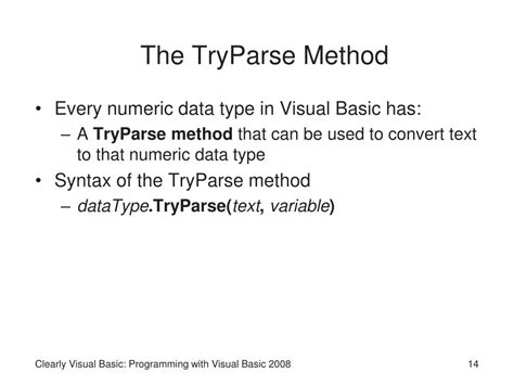 Ppt Clearly Visual Basic Programming With Visual Basic 2008