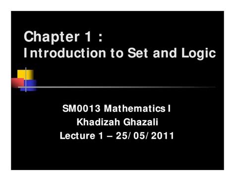 Pdf Chapter 1 Introduction To Set And Logic I Dokumentips