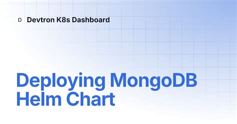 Deploying Mongodb Helm Chart Devtron K8s Dashboard