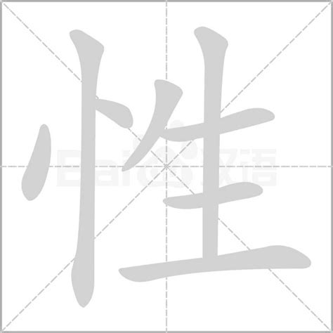 性字笔顺 性笔顺标准