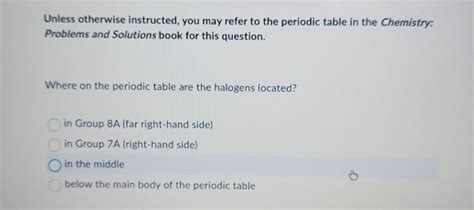 solved unless otherwise instructed you may refer to the periodic