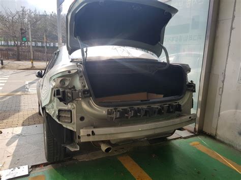 강남덴트 보험수리 Sm3 후범퍼교체 운뒤휀다 트렁크 판금도색 수리