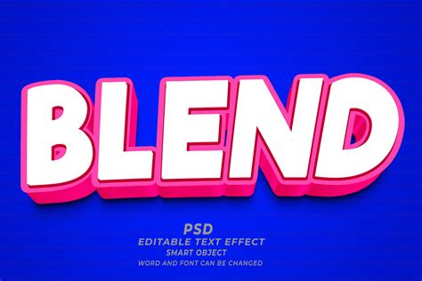 Blend PSD D Editable Text Effect Graphic By TrueVector Creative Fabrica