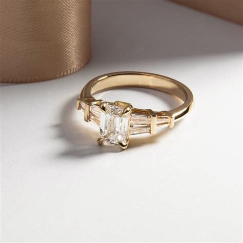 Emerald Cut With Tapered Baguettes Emerald Engagement Ring Cut