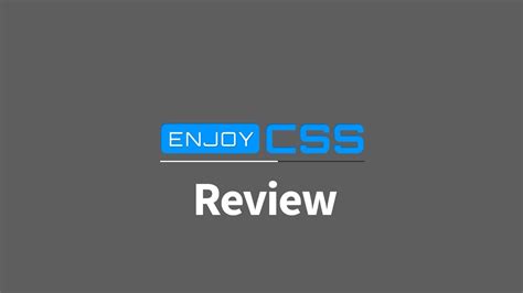 Quick Review Enjoycss Web Based Css Editor Youtube