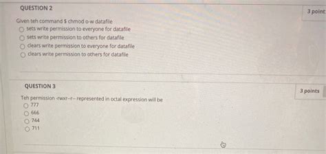 Solved Question 1 A User Executes Teh Following Command