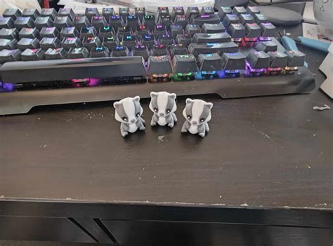 Работа Симпатичный барсук с возможностью распечатки в 3d • Сделано на 3d принтере Bambu X1c・cults