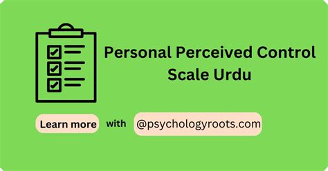 Personal Perceived Control Scale Urdu Psychology Roots
