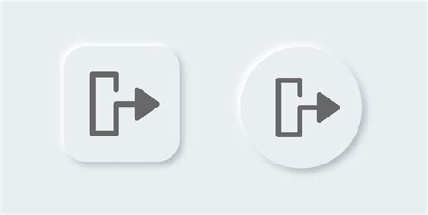 Output Solid Icon In Neomorphic Design Style Arrow Signs Vector Illustration 15527385 Vector