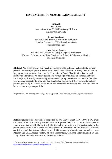 PDF Text Matching To Measure Patent Similarity