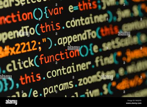 Real Java Script Code Developing Screen Programing Workflow Abstract