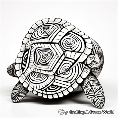 Turtle Shell Coloring Pages Free Printable
