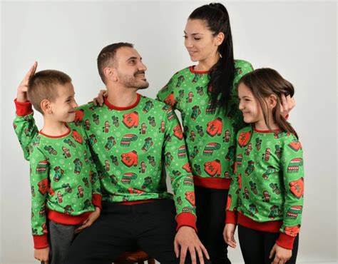 Коледни Блузи за Майка и Дете в Зелено Terra Caeli