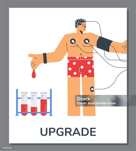 바이오 해킹 기술 배너 벡터 일러스트 레이 션으로 신체 및 건강 업그레이드 Biohacking에 대한 스톡 벡터 아트 및 기타